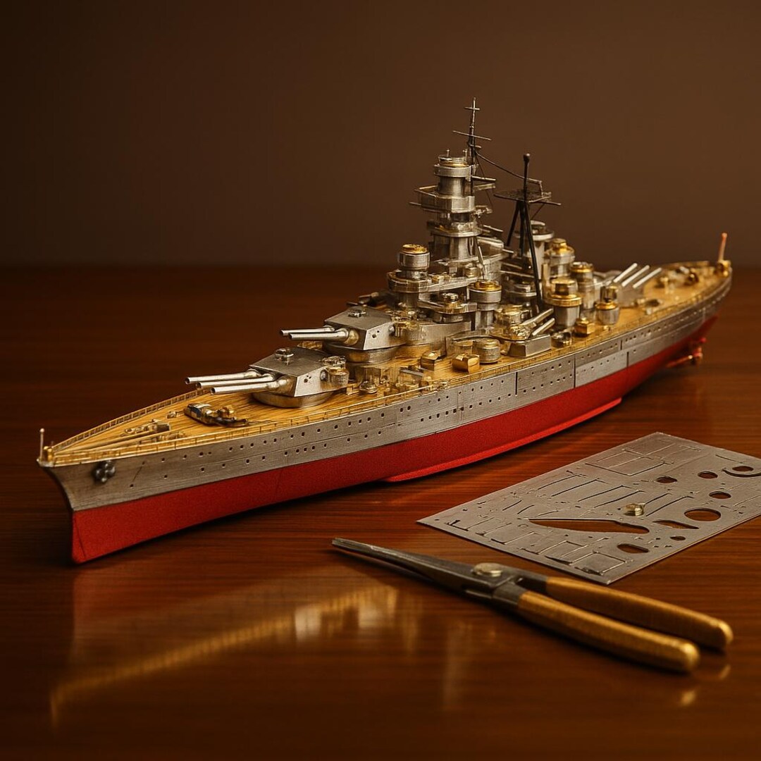 3D Metal Battleship Puzzle Kit: DIY Warship Model, Stainless Steel ...