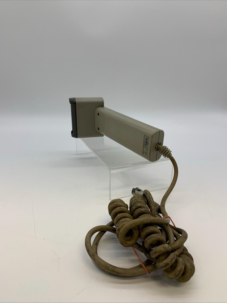 Vintage 1990 Handheld Barcode Scanner Wired POS Scanner Retro Office ...