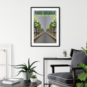 Cycling Art Print 'paris-roubaix' - Etsy