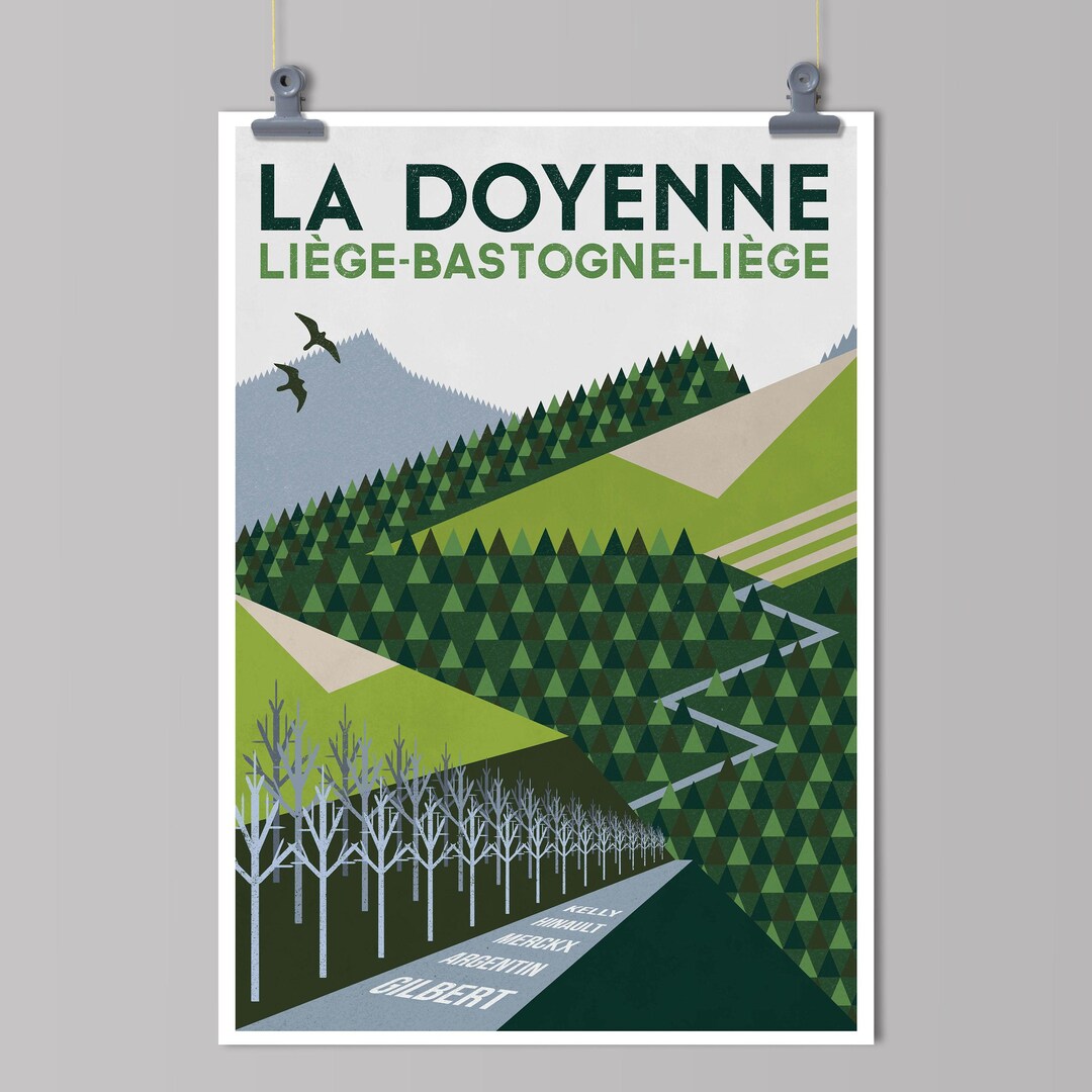La Doyenne: Liege-bastogne-liege - Cycling Art Print - Etsy
