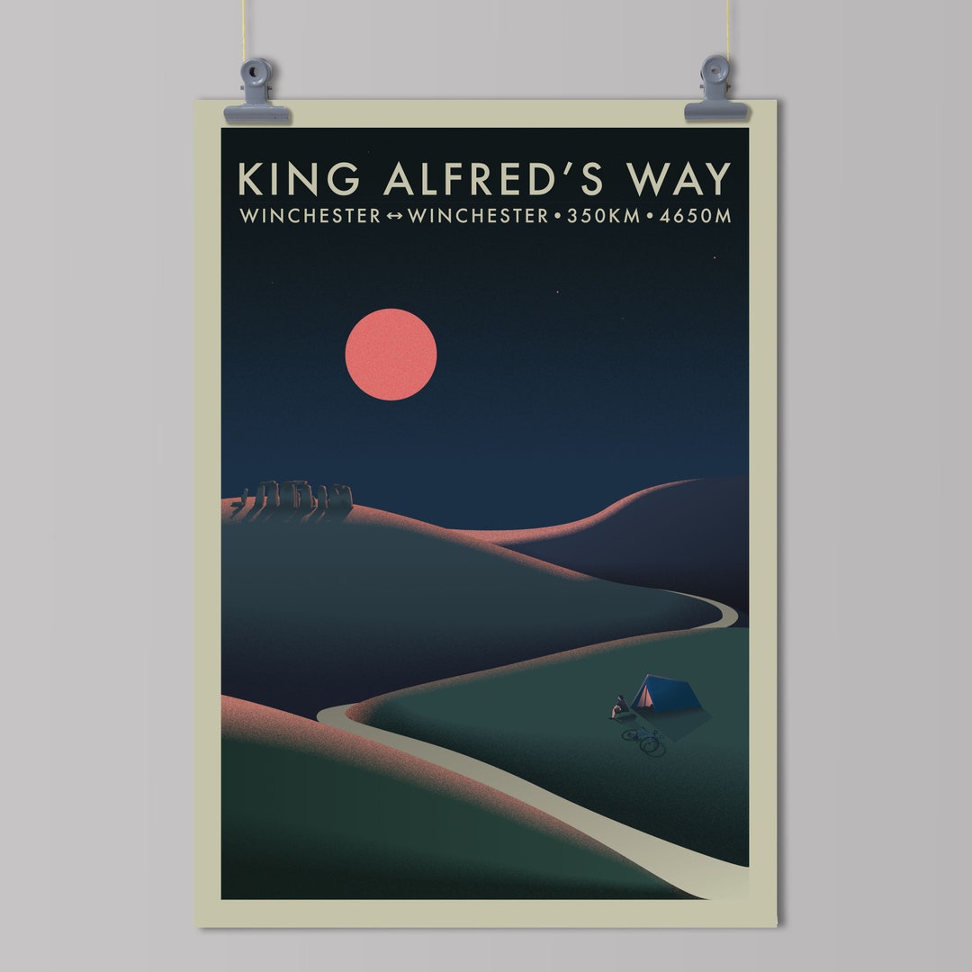 King Alfred's Way | the Adventure Collection | Cycling Art Print - Etsy