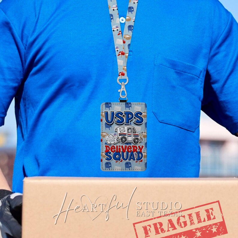 Personalized USPS Badge Holder, Postal Worker Gift, Delivery Squad ...