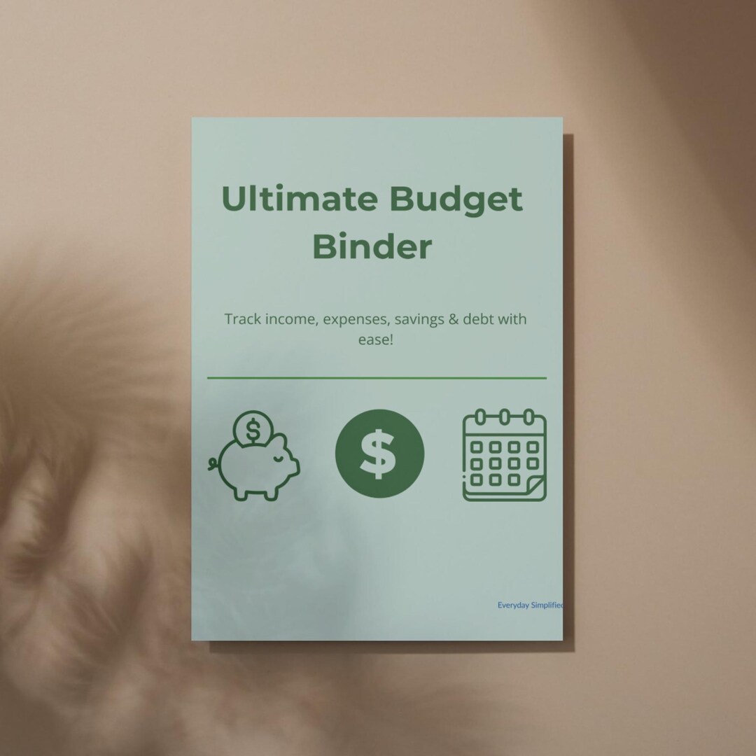 Green Budget Planner Printable: Income, Expenses, Savings Tracker ...