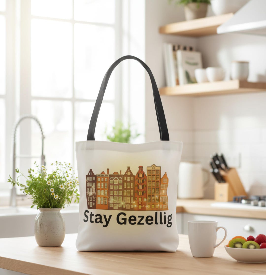 Stay Gezellig Tote Bag • Dutch Inspired Bag • Market Tote • Eco ...