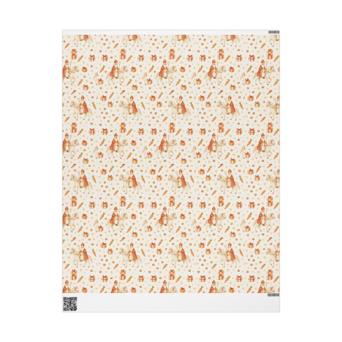 Watercolor Sinterklaas Wrapping Paper | Dutch Christmas Pakjesavond ...