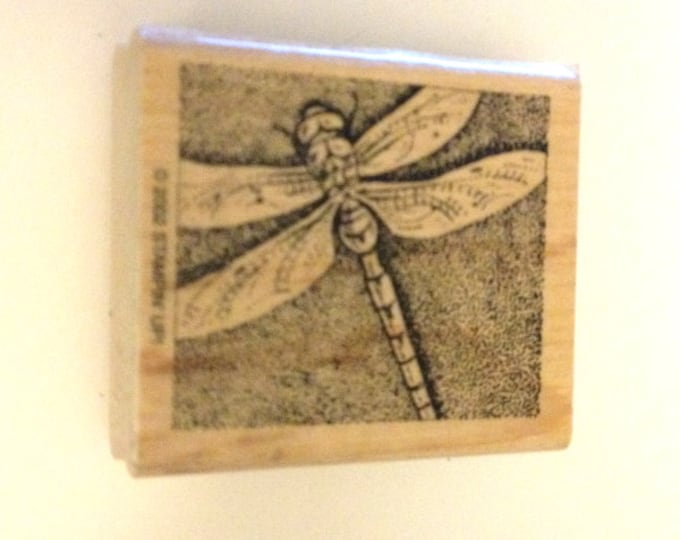 Dragonfly Dragonfly Wooden Rubber Stamp Whimsical Insect Bug - Etsy
