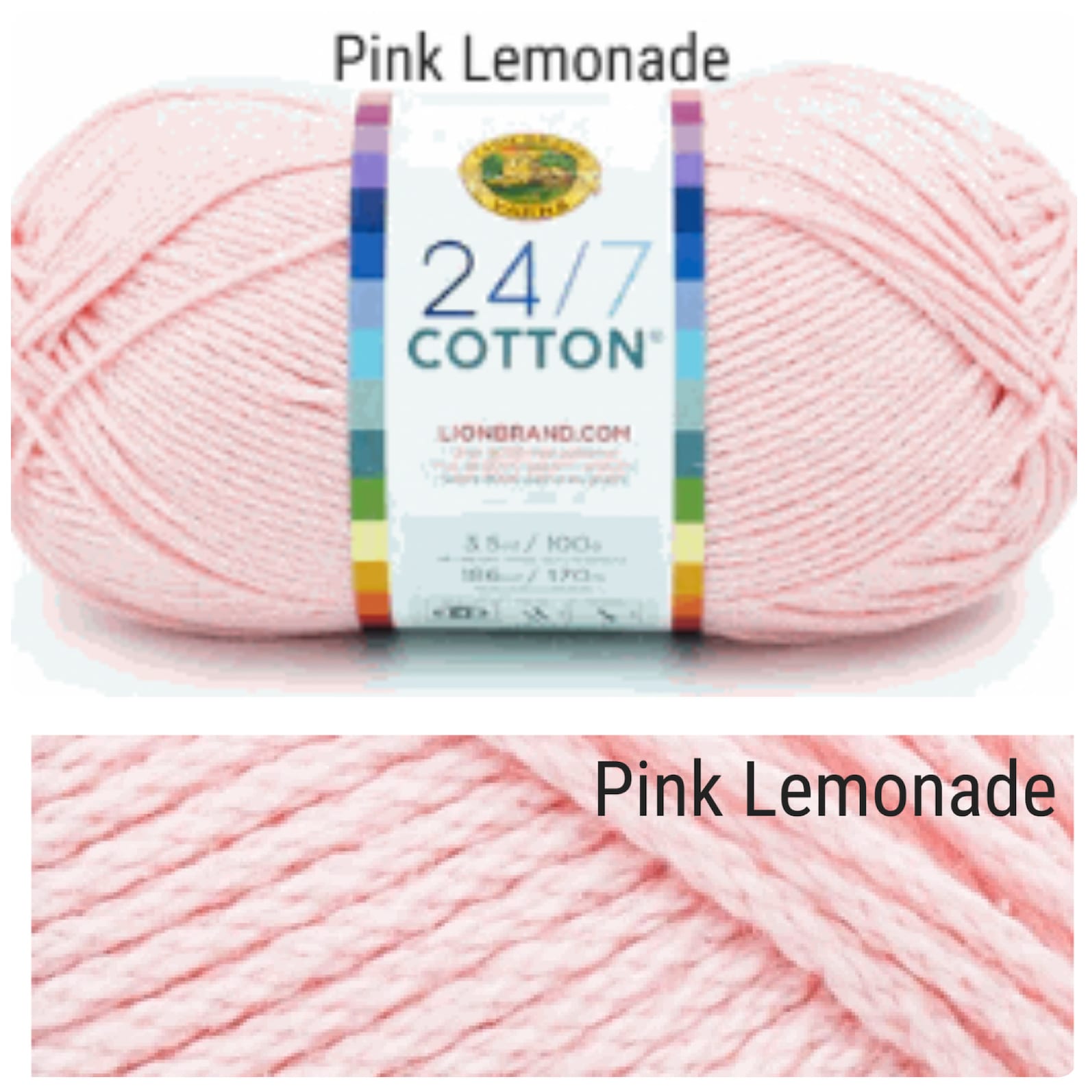 24/7 Cotton® Yarn Lion Brand Mercerized 100% Natural Fiber 3 - Etsy