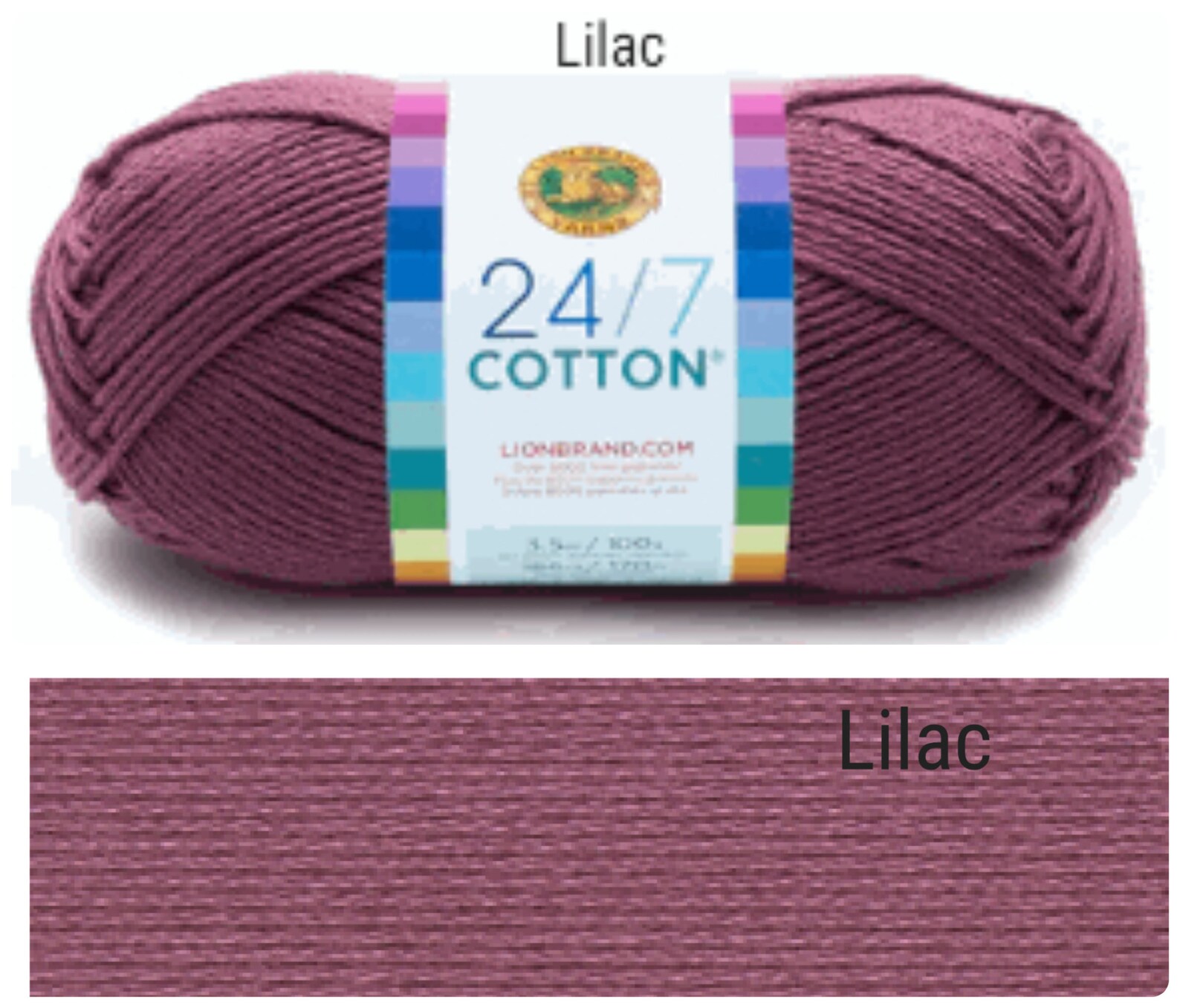 24/7 Cotton® Yarn Lion Brand Mercerized 100% Natural Fiber 3 - Etsy