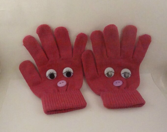 Gloves Fun and Cute Embellished With Wiggly Eyes. Ready to - Etsy