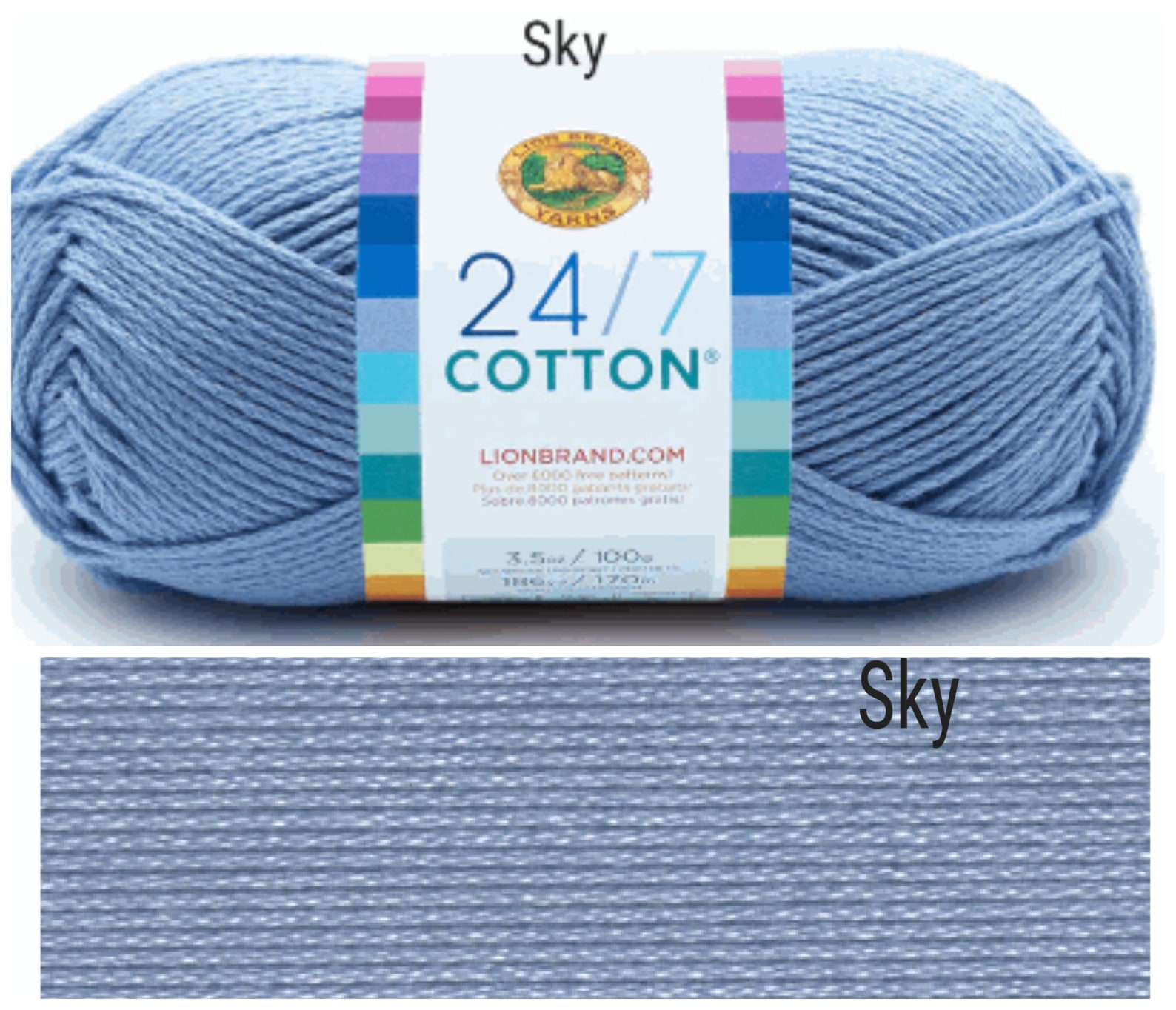 24/7 Cotton® Yarn Lion Brand Mercerized 100% Natural Fiber 3 - Etsy