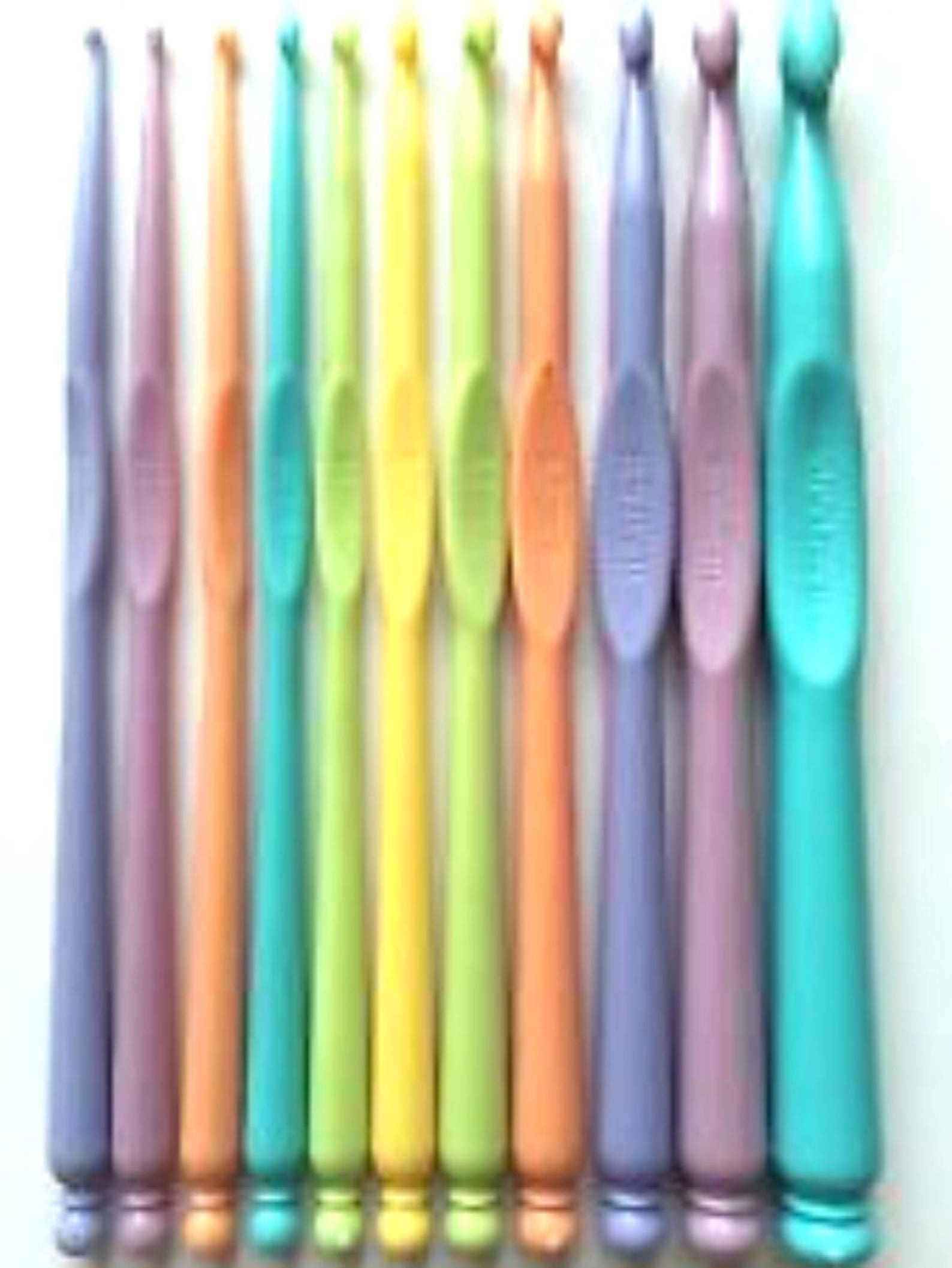 Plastic Crochet Hooks 12pcs Set 2-10mm | Etsy