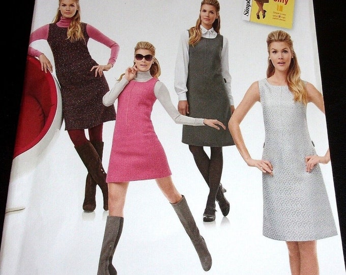 Simplicity Retro Jiffy Sewing Pattern 1252 Jumper Dress, Sheath Dress ...