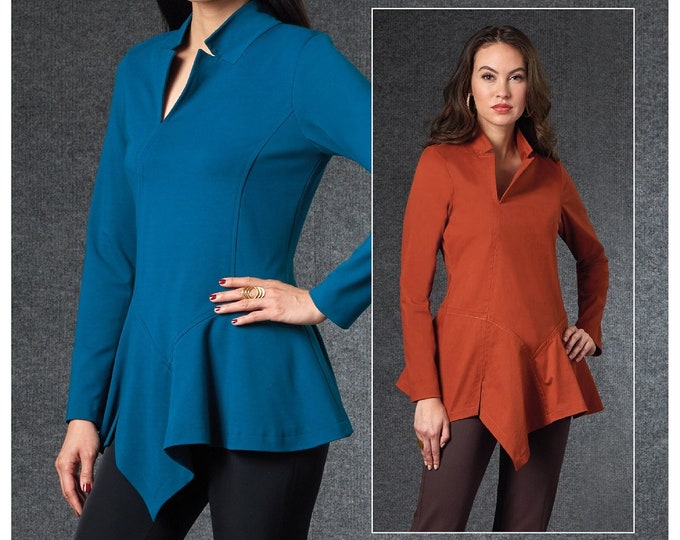 Vogue Marcy Tilton Sewing Pattern V1768 Tunic Top Notched Neckline Long ...