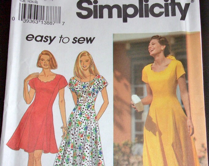 Simplicity Sewing Pattern 8345 Fit Flare Princess Dress in 2 Lengths ...