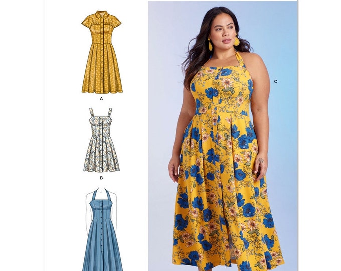 Simplicity Sewing Pattern S9743 Button Down Summer Sundress, Sun Dress ...