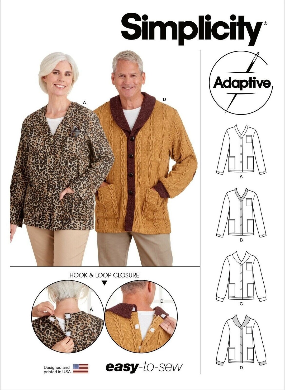 Simplicity Adaptive Sewing Pattern R11309/S9488 Unisex Back-closed ...