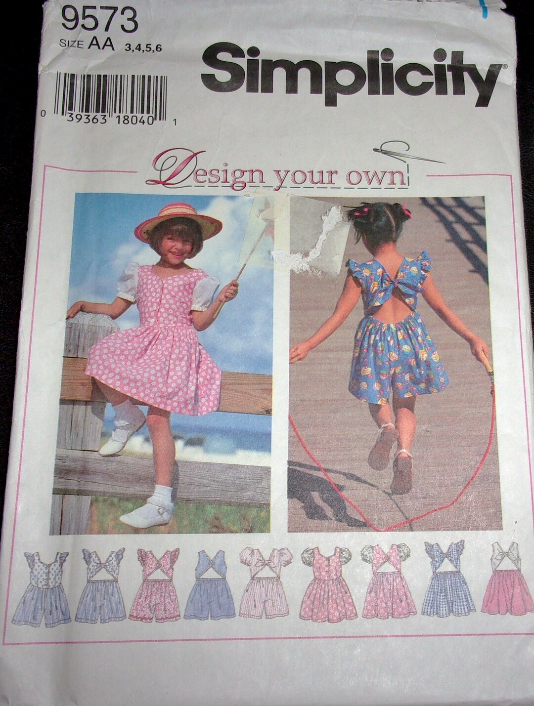 Simplicity Sewing Pattern 9573 Design Your Own Girl's Sun Dress & Open ...