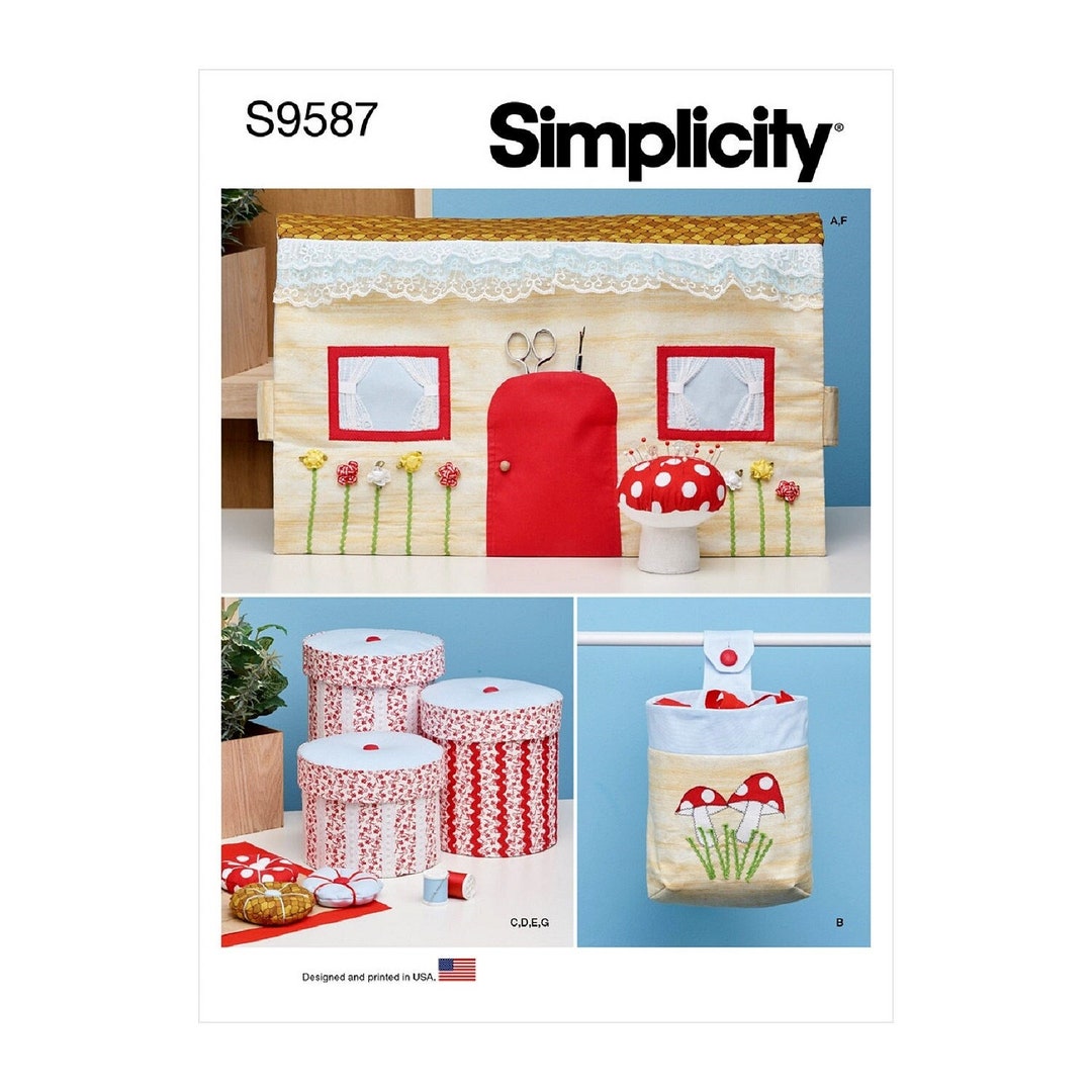 Simplicity Sewing Pattern S9587/R11511 Cottage Sew Machine Cover ...