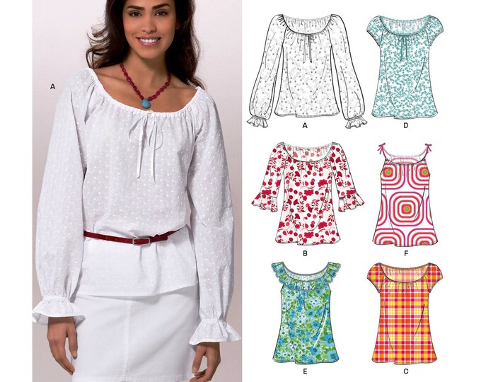 New Look 2 Hour Sewing Pattern 6892 Scoop Neck Blouse Tunic Top With ...