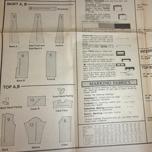 Vtg 1980's Very Easy Vogue Sewing Pattern 9771 Tunic Top and Slim or ...