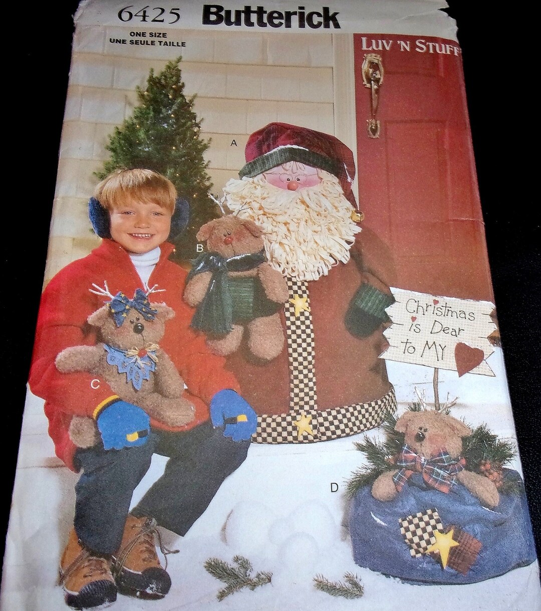 Butterick Luv N Stuff Sewing Pattern 6425/291 Indoor Outdoor Holiday ...