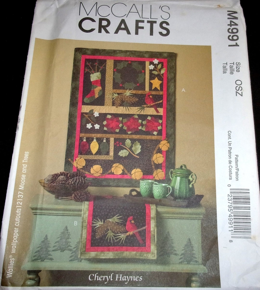 Mccall's Cheryl Haynes Sewing Pattern M4991 Quilted Cardinal Table ...