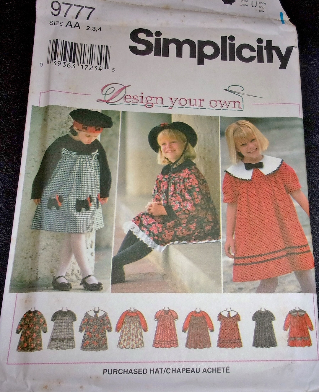 Simplicity Sewing Pattern 9777 Girls Smock Dress With Design Options ...