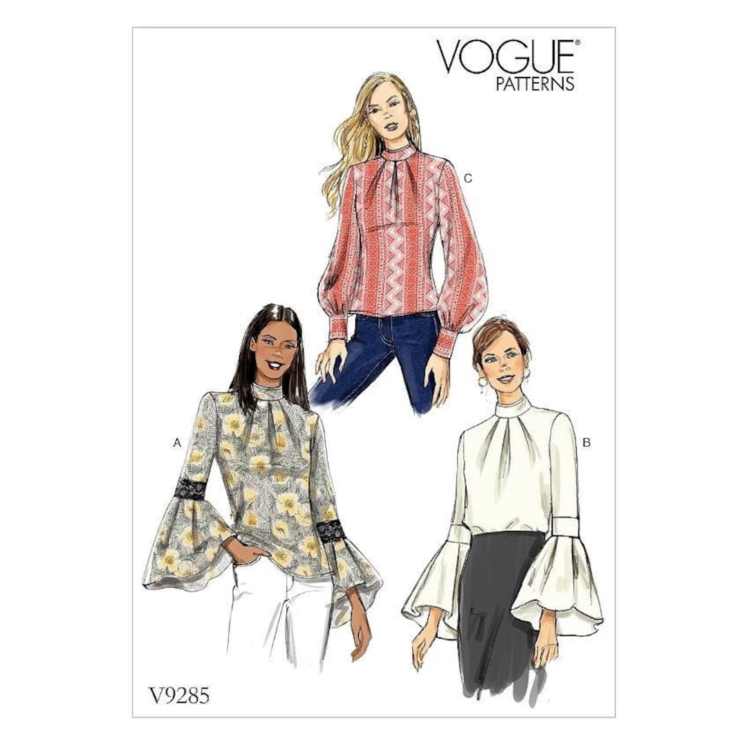 Vogue Sewing Pattern V9285 Tunic Blouse Dressy Top With Flounced or ...