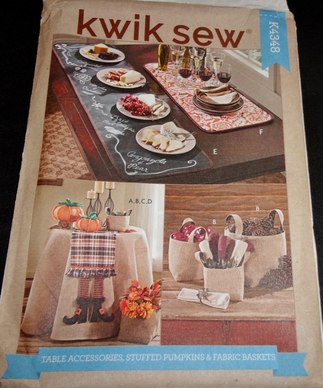 Kwik Sew Sewing Pattern K4348 Harvest & Halloween Table Settings Table ...