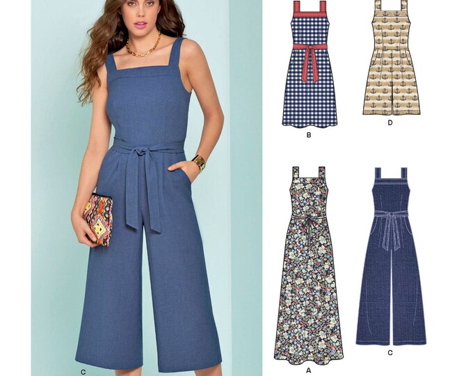 New Look Sewing Pattern 6446 Sleeveless Sundress Maxi Dress Wide Leg ...