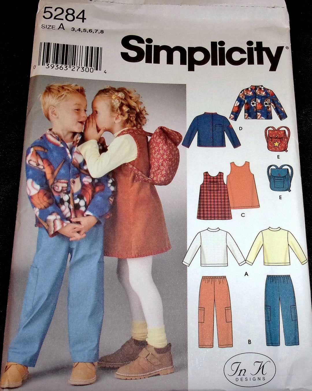 Simplicity in K Sewing Pattern 5284 Child's Jacket Jumper Dress Top ...