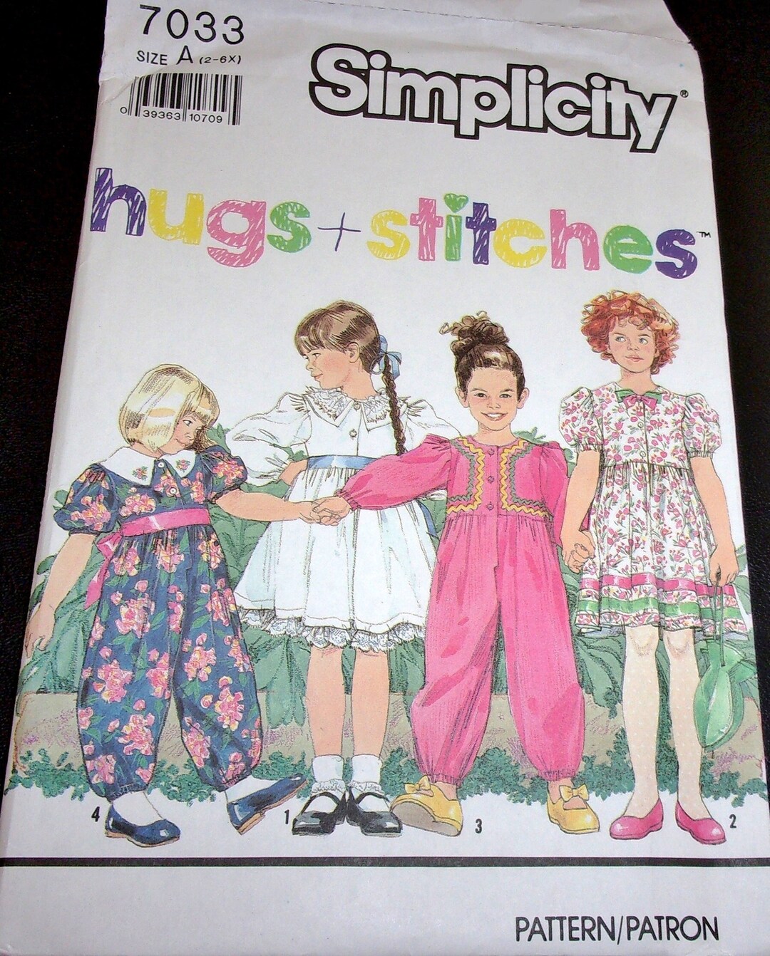 Simplicity Hugs+stitches Sewing Pattern 7033 Girl's Party Dress ...
