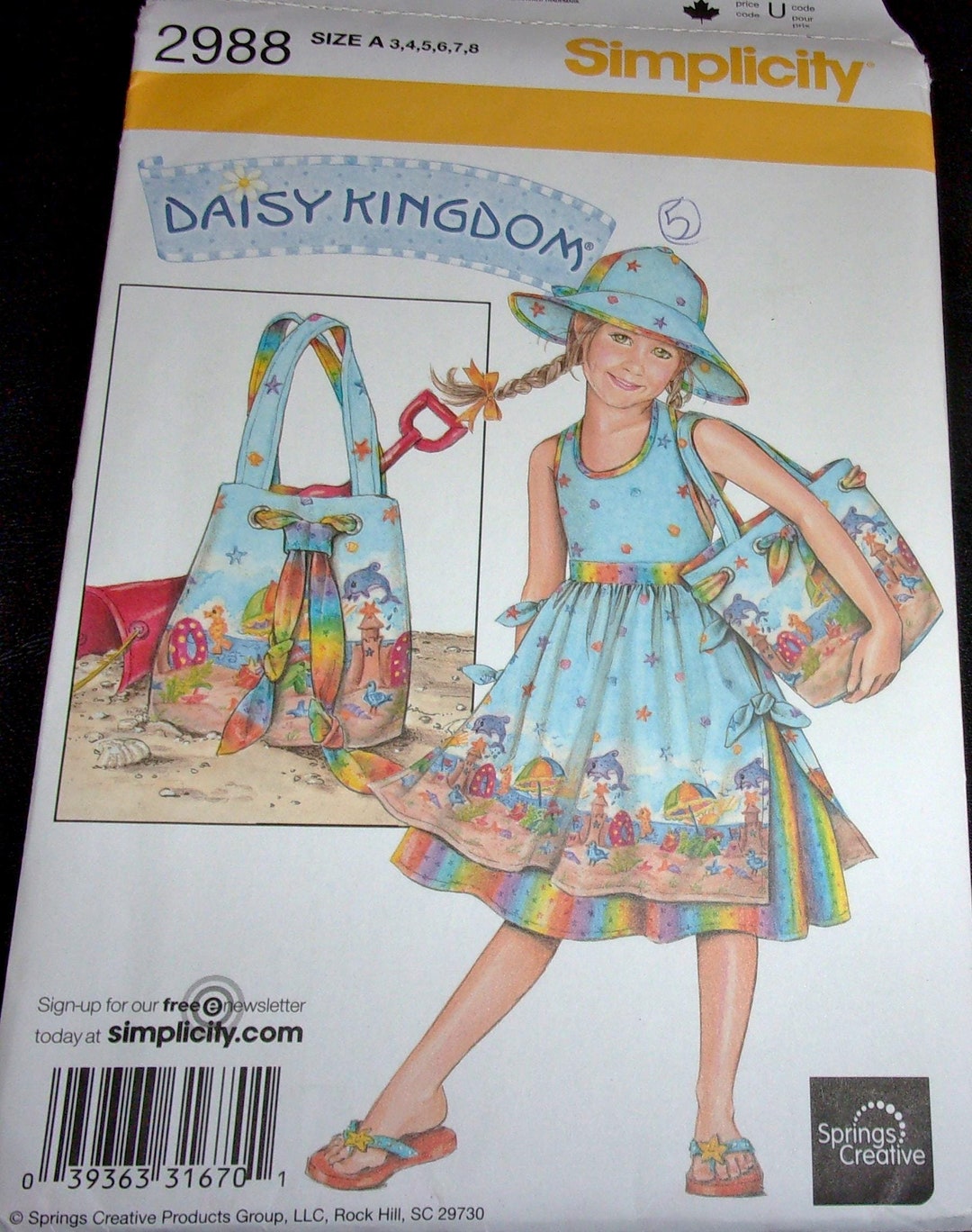 Simplicity Daisy Kingdom Sewing Pattern 2988 Girl's Halter Dress Sun ...
