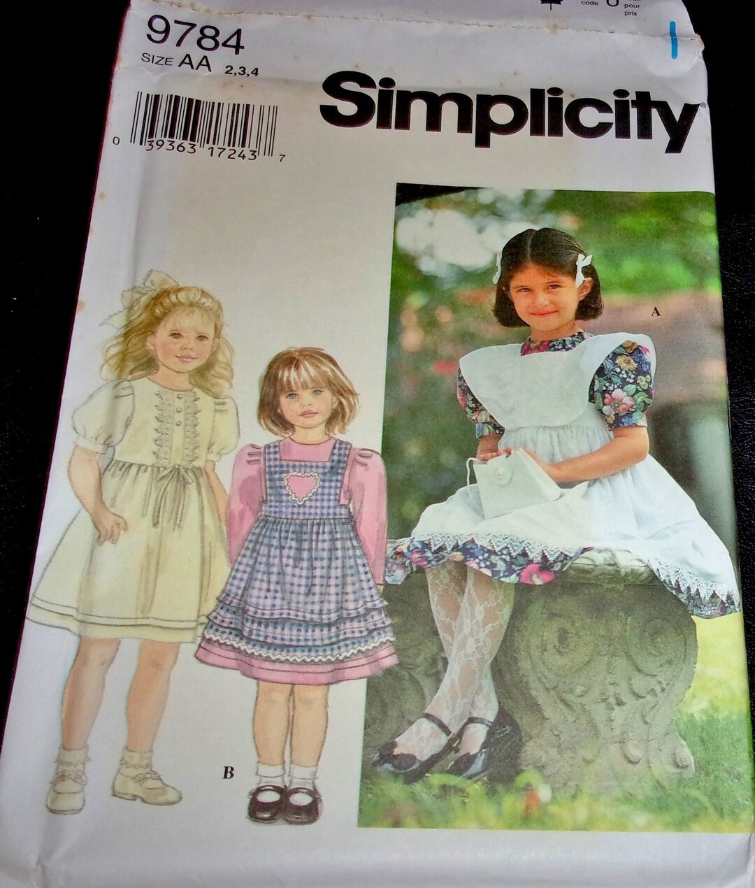 Simplicity Sewing Pattern 9784 Girl's Dress With Long or Puffed Sleeves ...