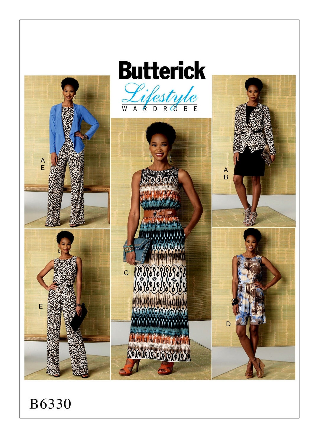 Butterick Lifestyle Wardrobe Sewing Pattern B6330 Jacket Dress Maxi ...
