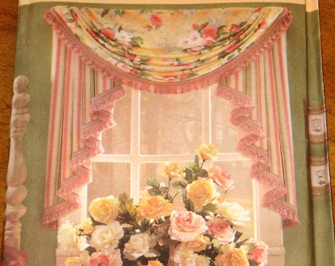 Simplicity Home 8697 Window Swags Jabots Festoons Curtains Drapes Fits ...