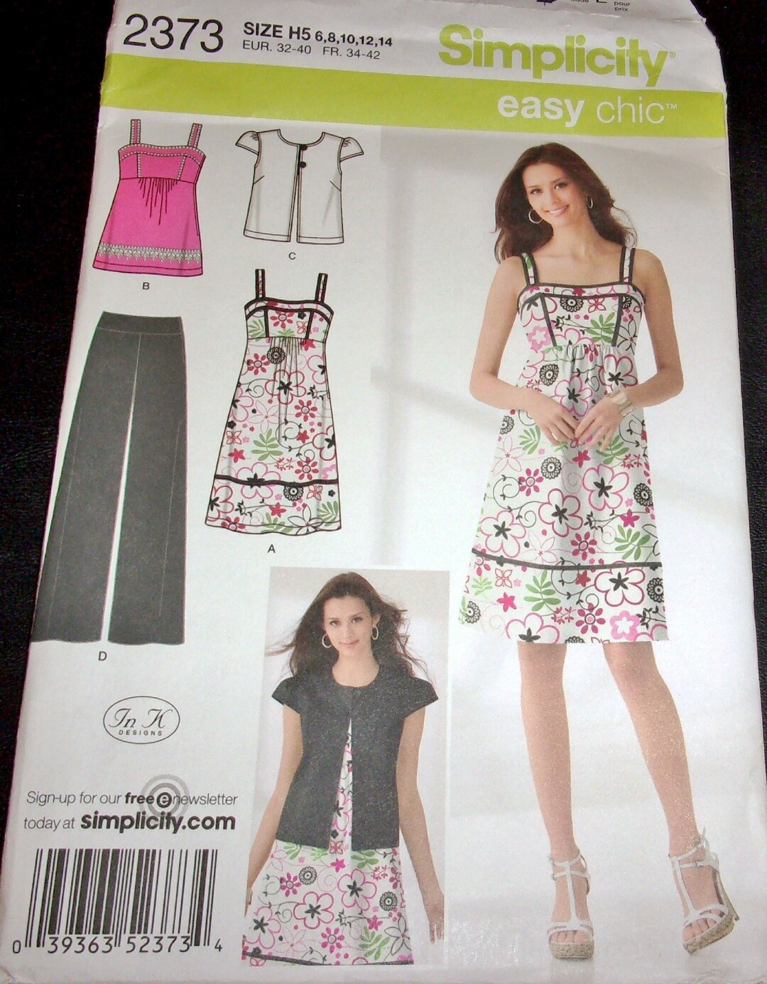 Simplicity in K Designs Sewing Pattern 2373 Jacket Sun Dress Tunic Top ...