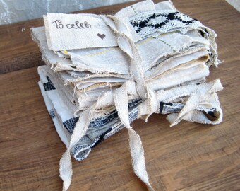 Slow Stitch Inspirational Bundle in Blue, Craft Pack Vintage Fabric ...