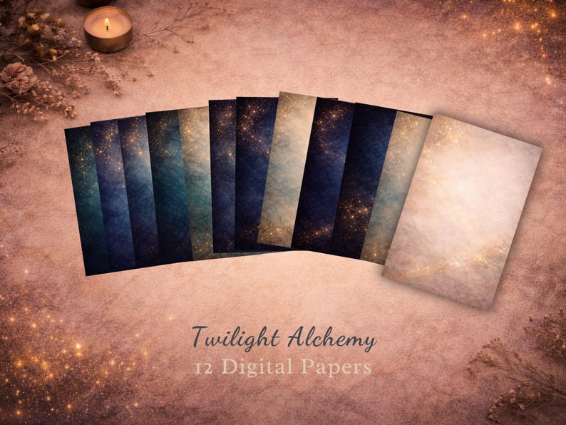 Twilight Alchemy Digital Paper Pack | Soulful Vintage Backgrounds ...