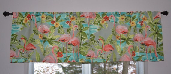 Flamingo Valance . Flamingo Curtain . Tropical Valance . Beach | Etsy