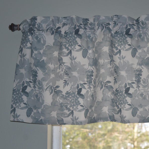 Blue Floral Valance - Etsy