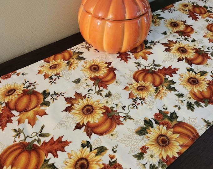 Fall Pumpkin - Hand Applique Quilted Table Runner - Etsy