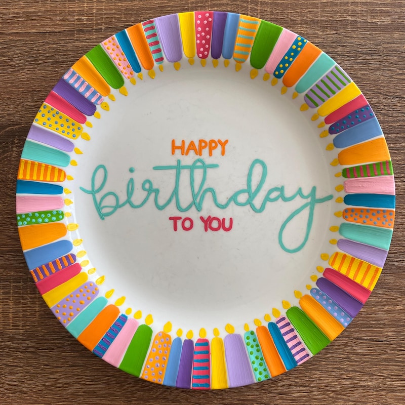 Birthday Plate - Etsy