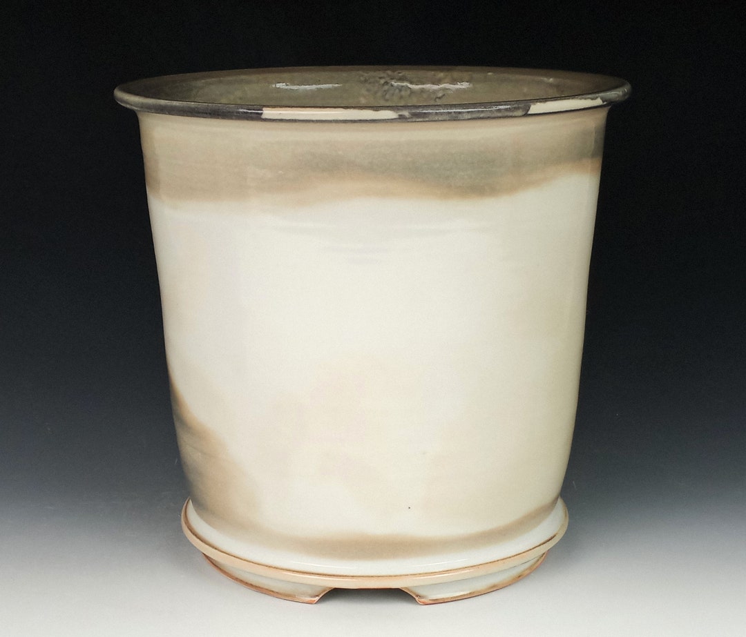 Porcelain Cascade Bonsai Pot With Shino Glaze - Etsy