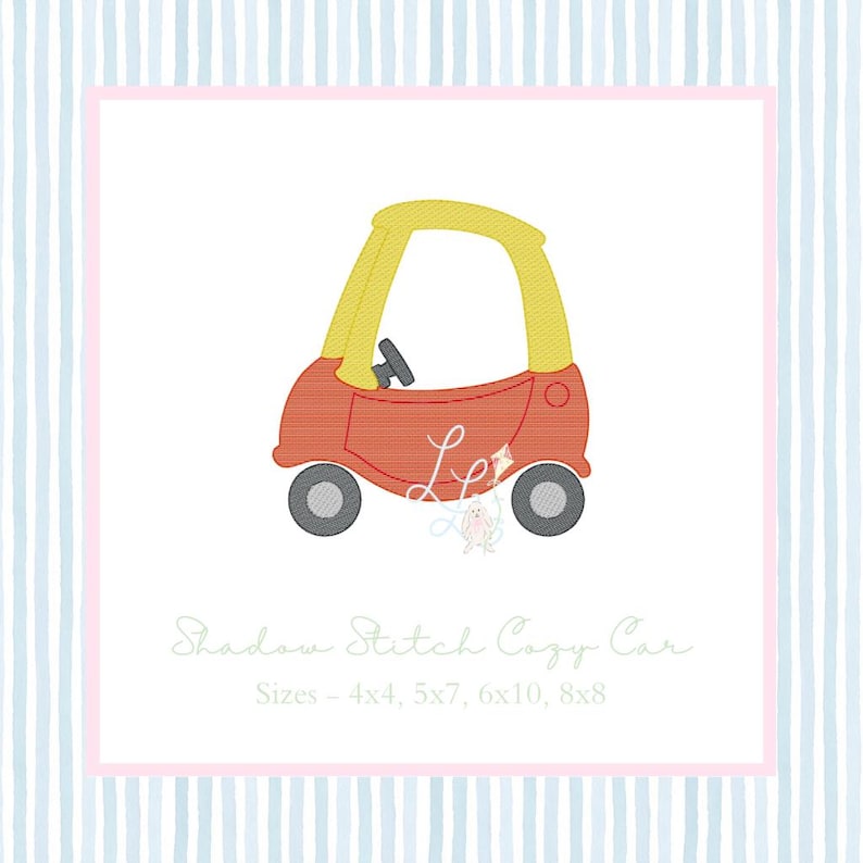 Shadow Stitch Cozy Car Machine Embroidery Design - Etsy