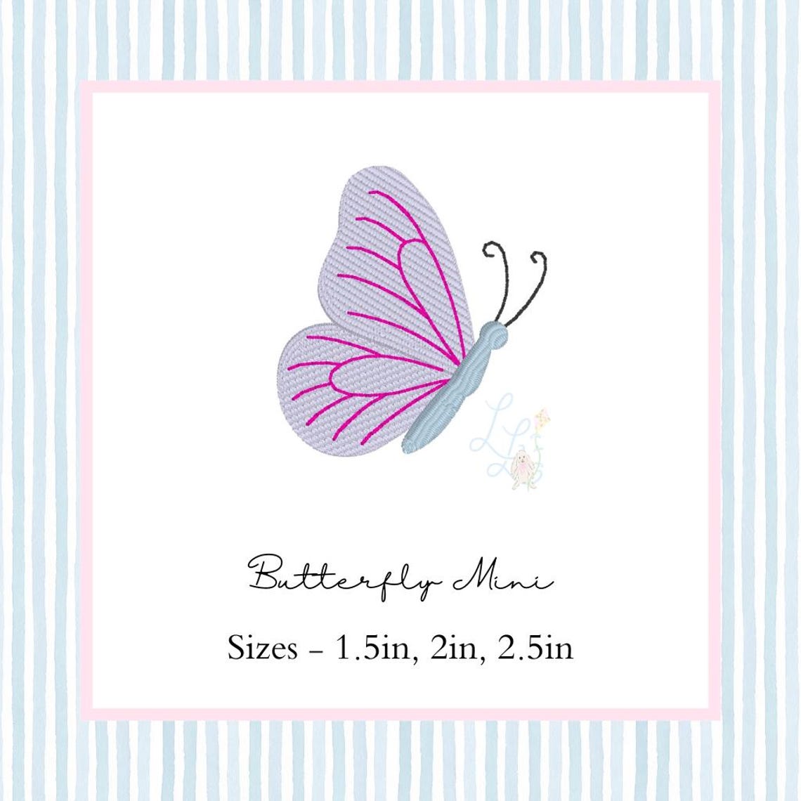 Butterfly Mini Machine Embroidery Design - Etsy