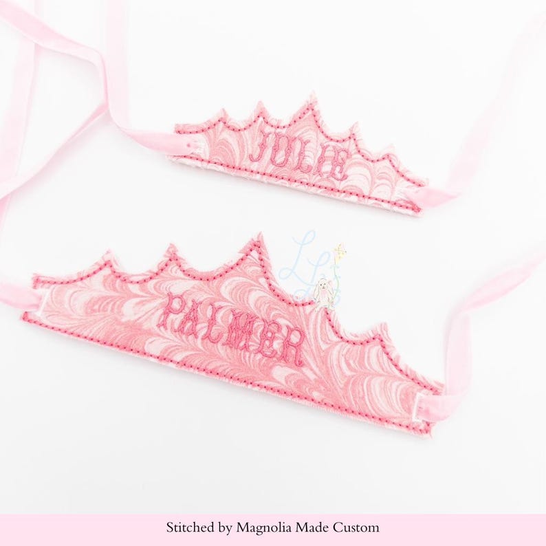ITH Princess Crown Bean Stitch Machine Embroidery Design - Etsy