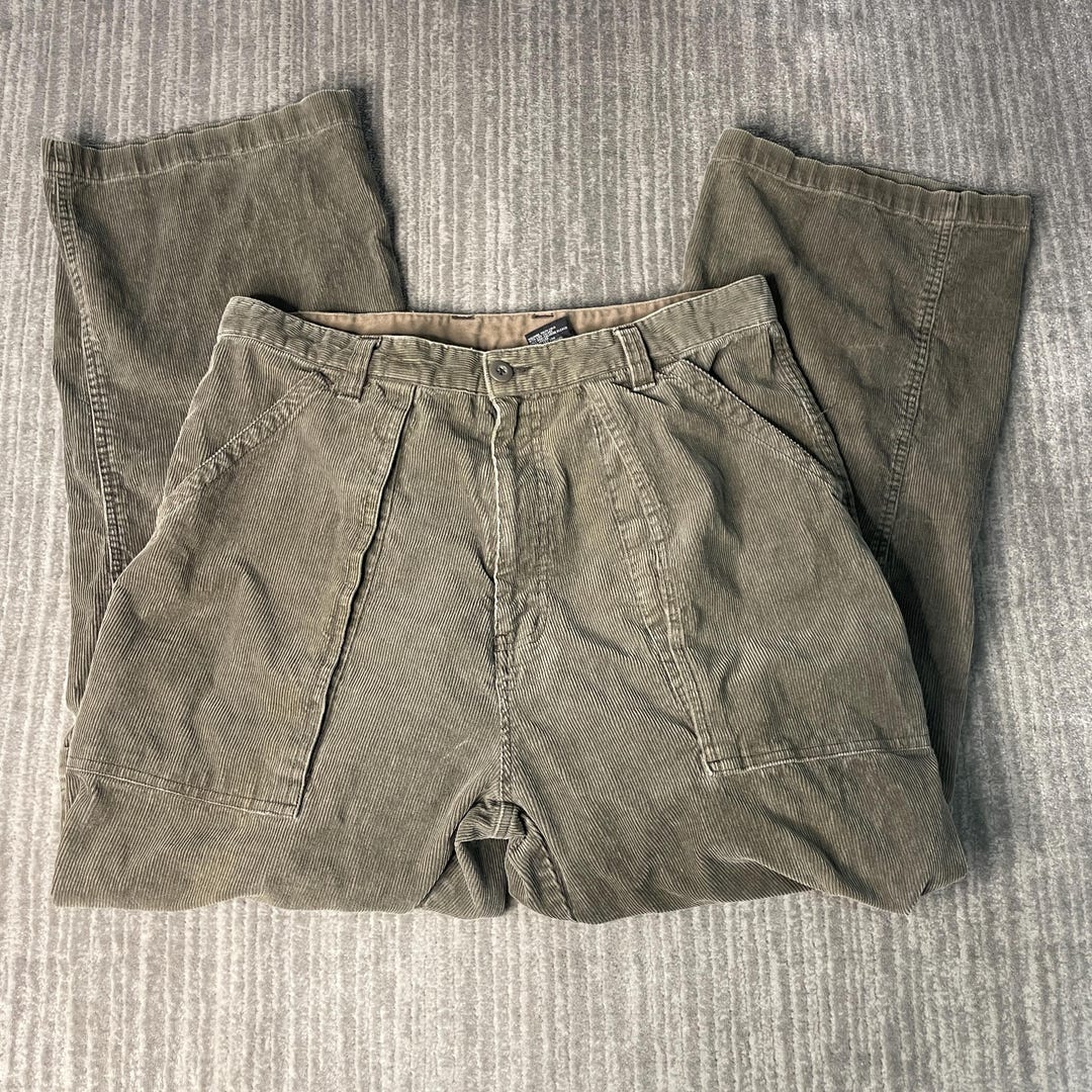 Vintage 1990s Emergency Exit Corduroy Pants – 34x30 – Olive Workwear ...