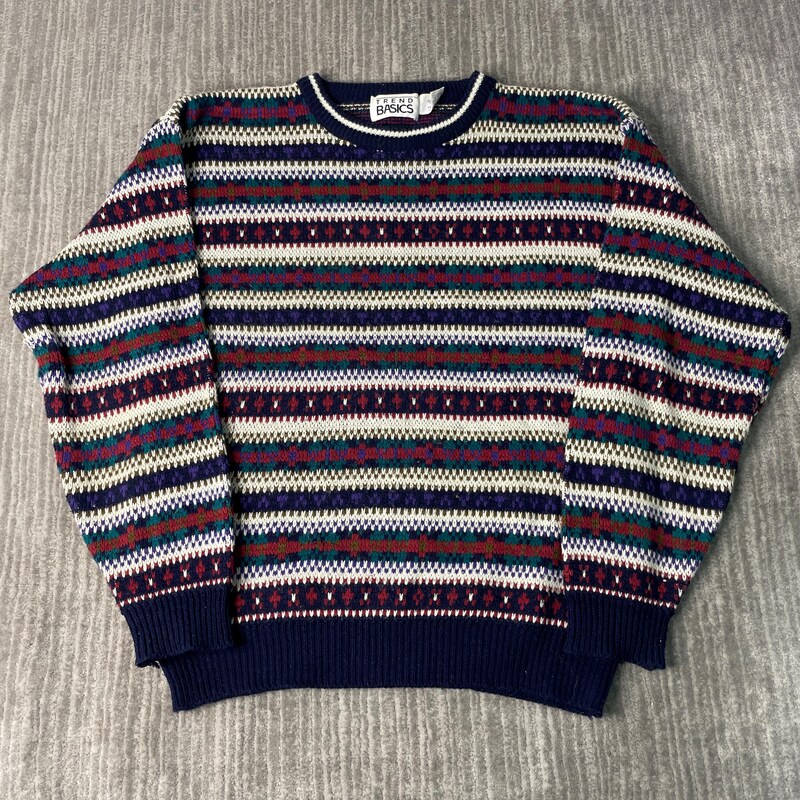 90s Colorful Sweater - Etsy