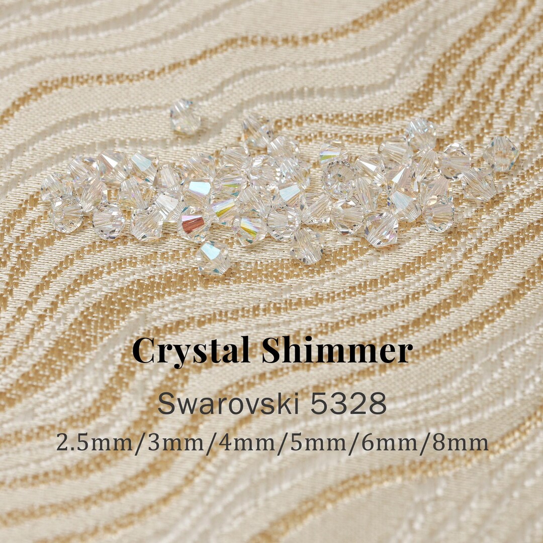 Swarovski 5328 Crystal Shimmer Xilion Bicone Beads, Genuine Austrian ...